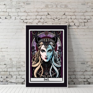 Norse Goddess Hel Art Poster Print, Viking Shieldmaiden Norse Mythology ...