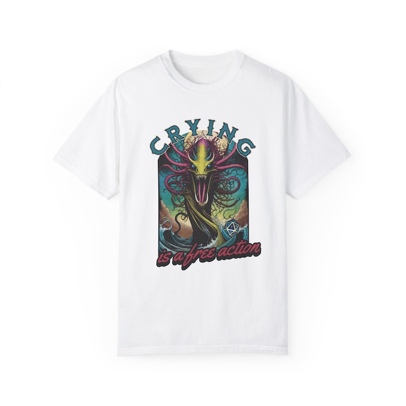 Crying is A Free Action Tee, Critical Fail, RPG and TTRPG Players T ...