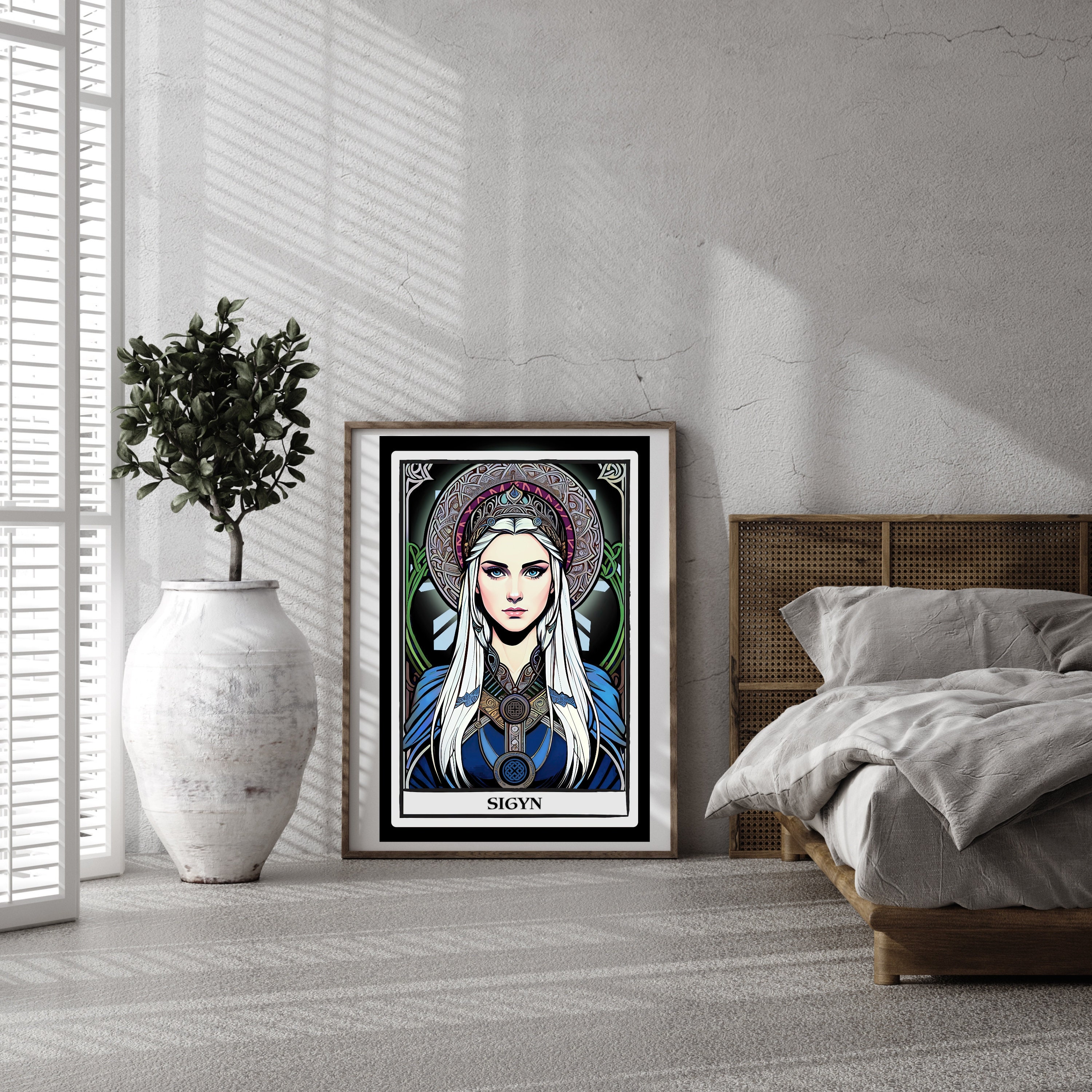 Norse Goddess Sigyn Art Print Poster Norse Mythology Goddess - Etsy