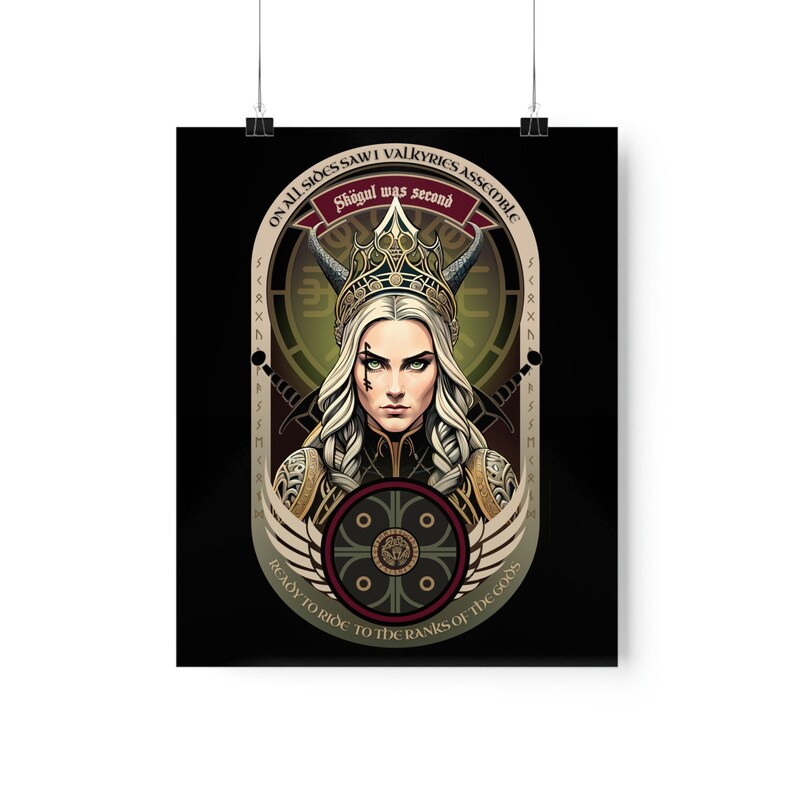 Valkyrie Poster Norse Pagan Skogul Print on Fine Art Paper ...