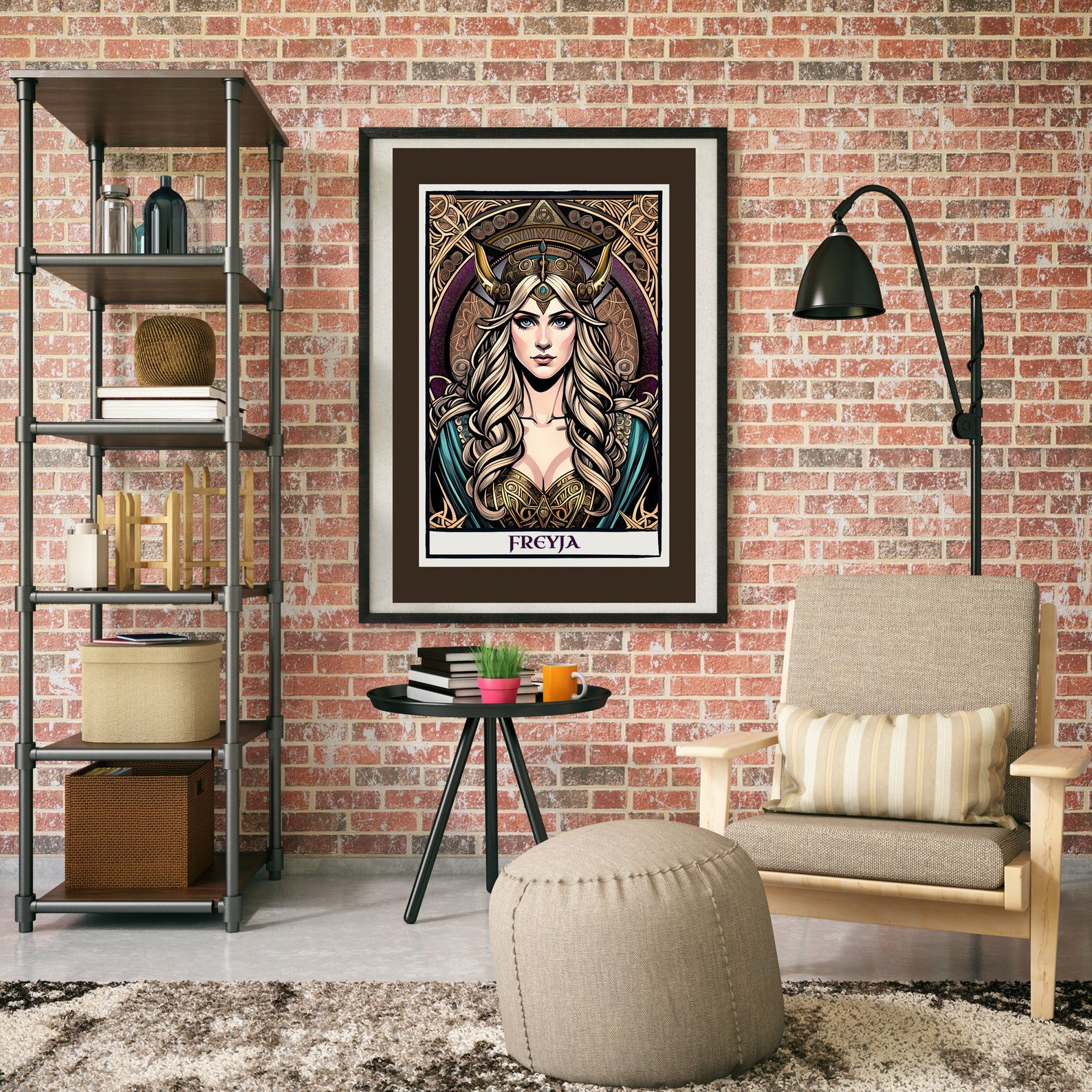 Norse Goddess Freyja Art Poster Print Viking Shieldmaiden - Etsy