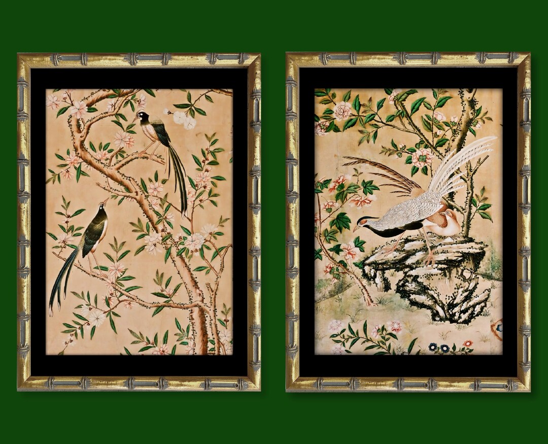 Chinoiserie Art Print, Chinese Art Print, Embroidery Print, Bird Print ...