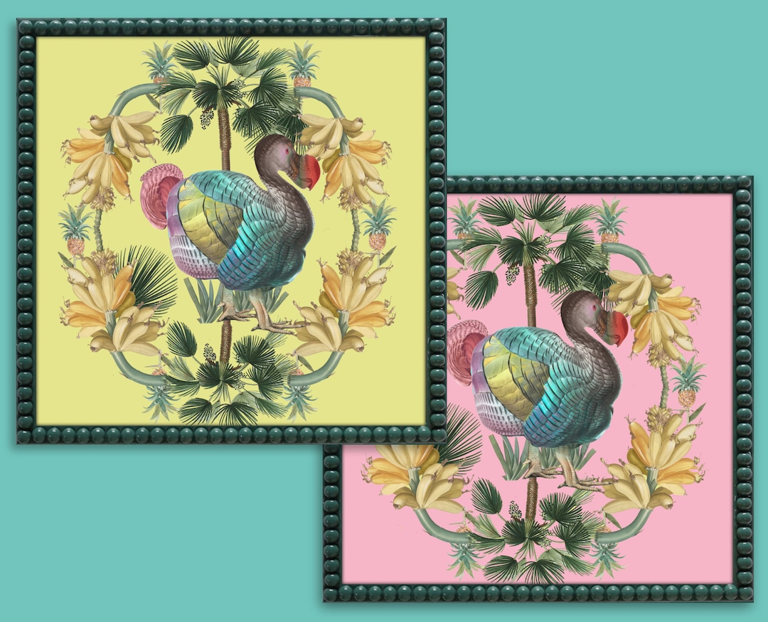 Dodo Bird Print, Tropical Art Print, Banana Print, Original Art, Dodo ...