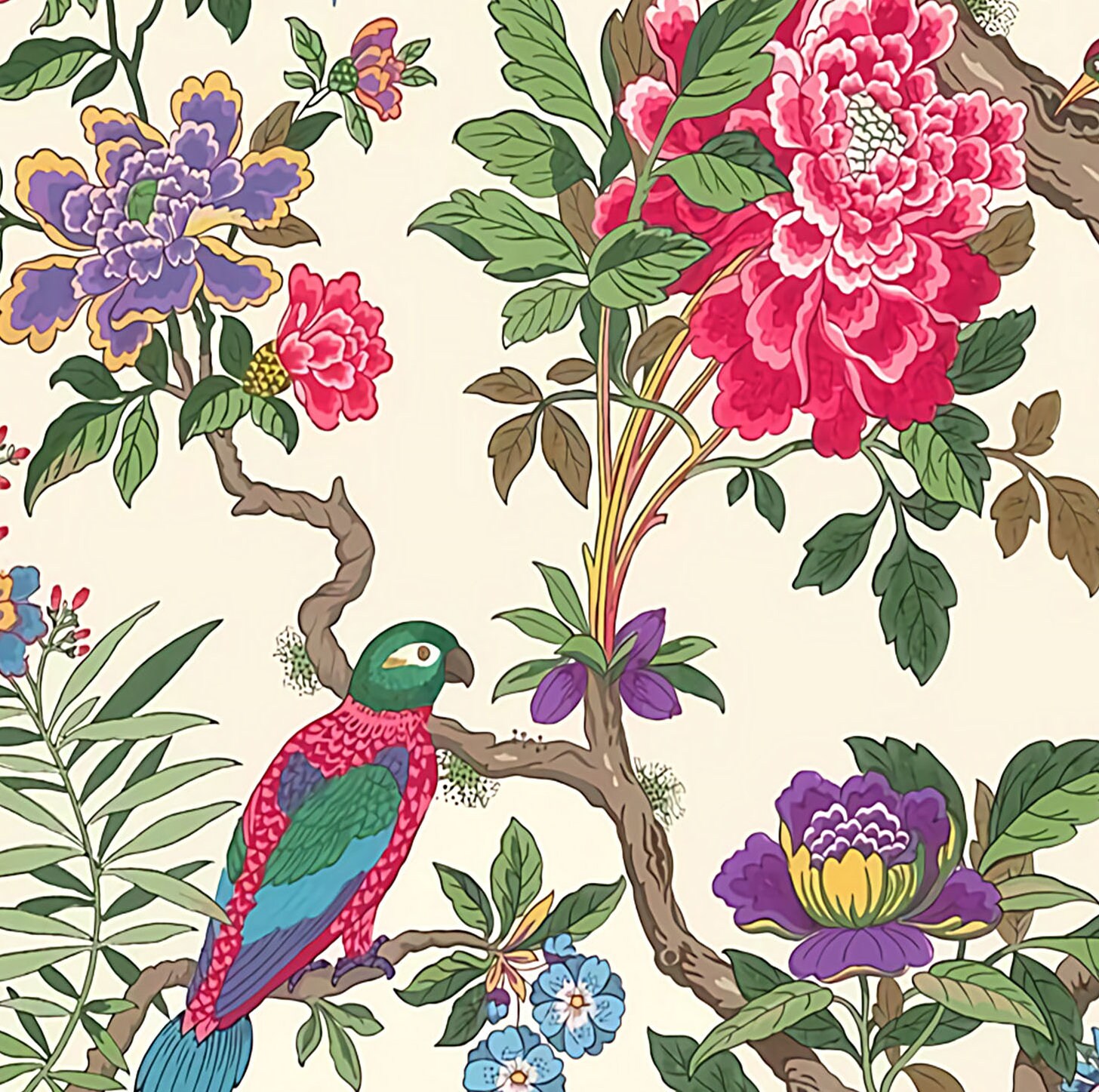 Colourful Chinoiserie Art Print, Chinese Art Print, Embroidery Print ...