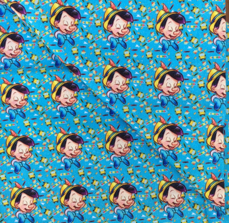 Classic Disney Pinocchio Fabric 50140cm Polyester Cotton Etsy