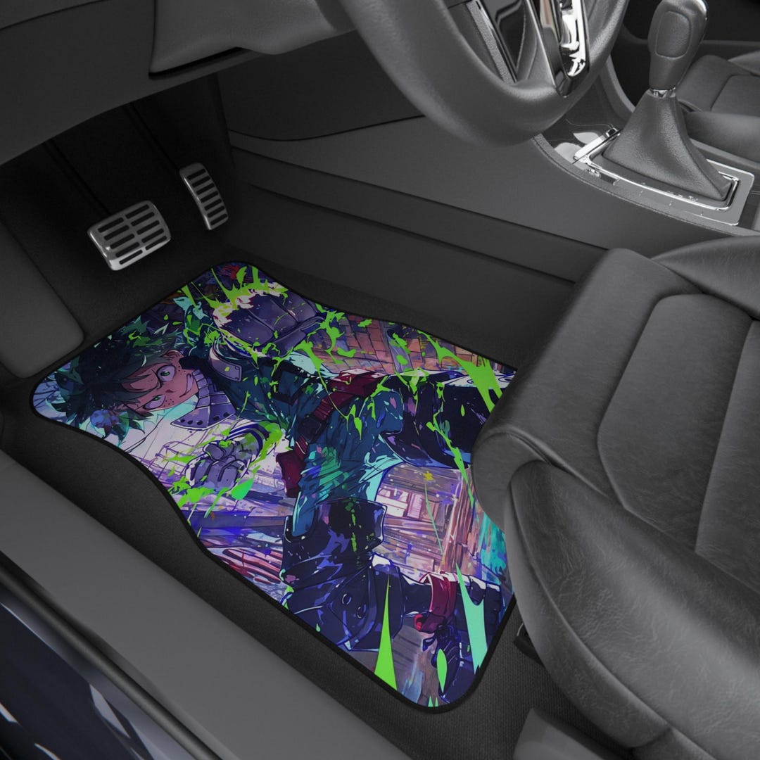Vibrant Anime Car Mats - Set of 4 | Stylish Auto Accessories, Custom ...
