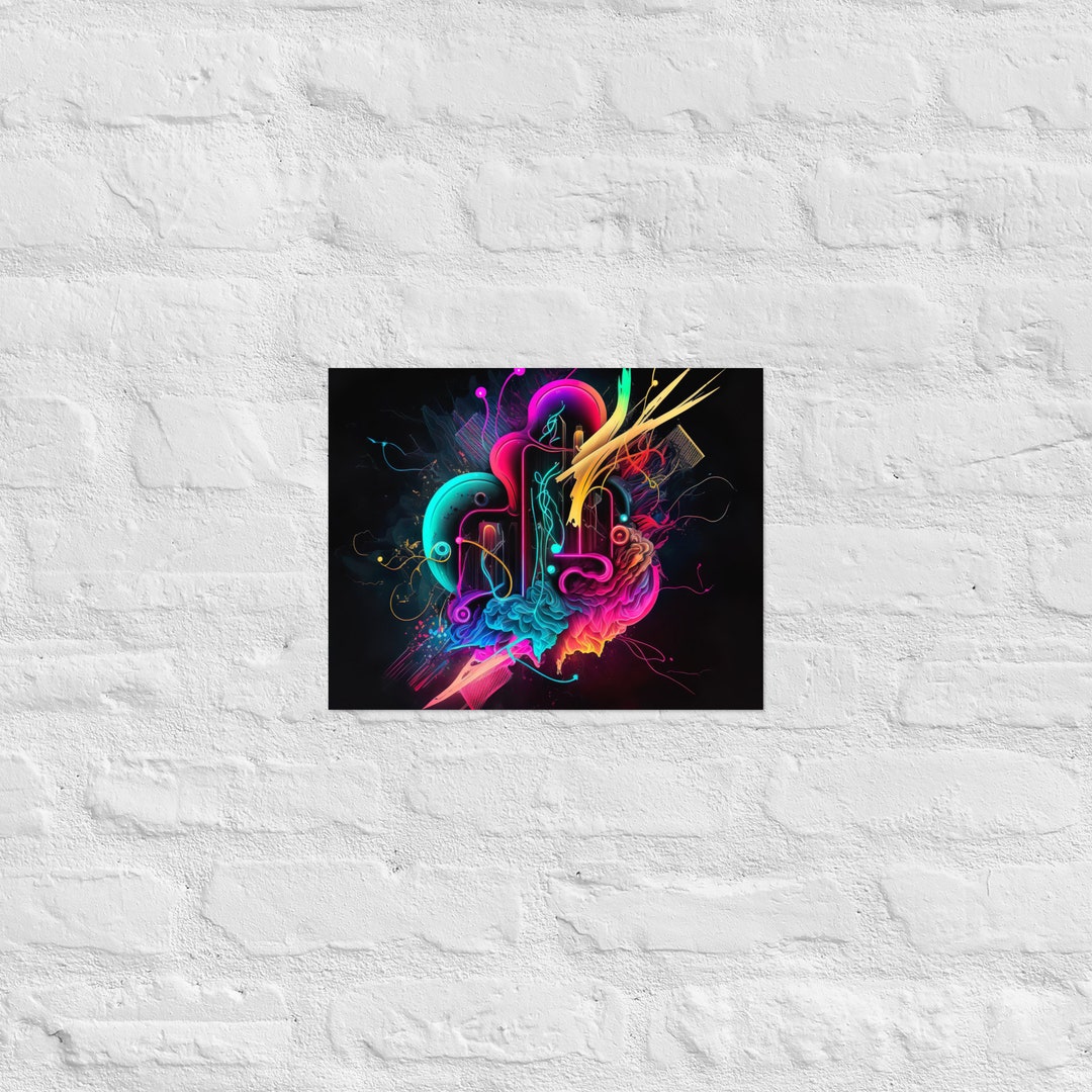 Neon Poster - Etsy