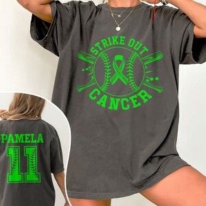 Personalized Lymphoma Cancer Baseball Shirt, Strike Out Lymphoma Cancer ...