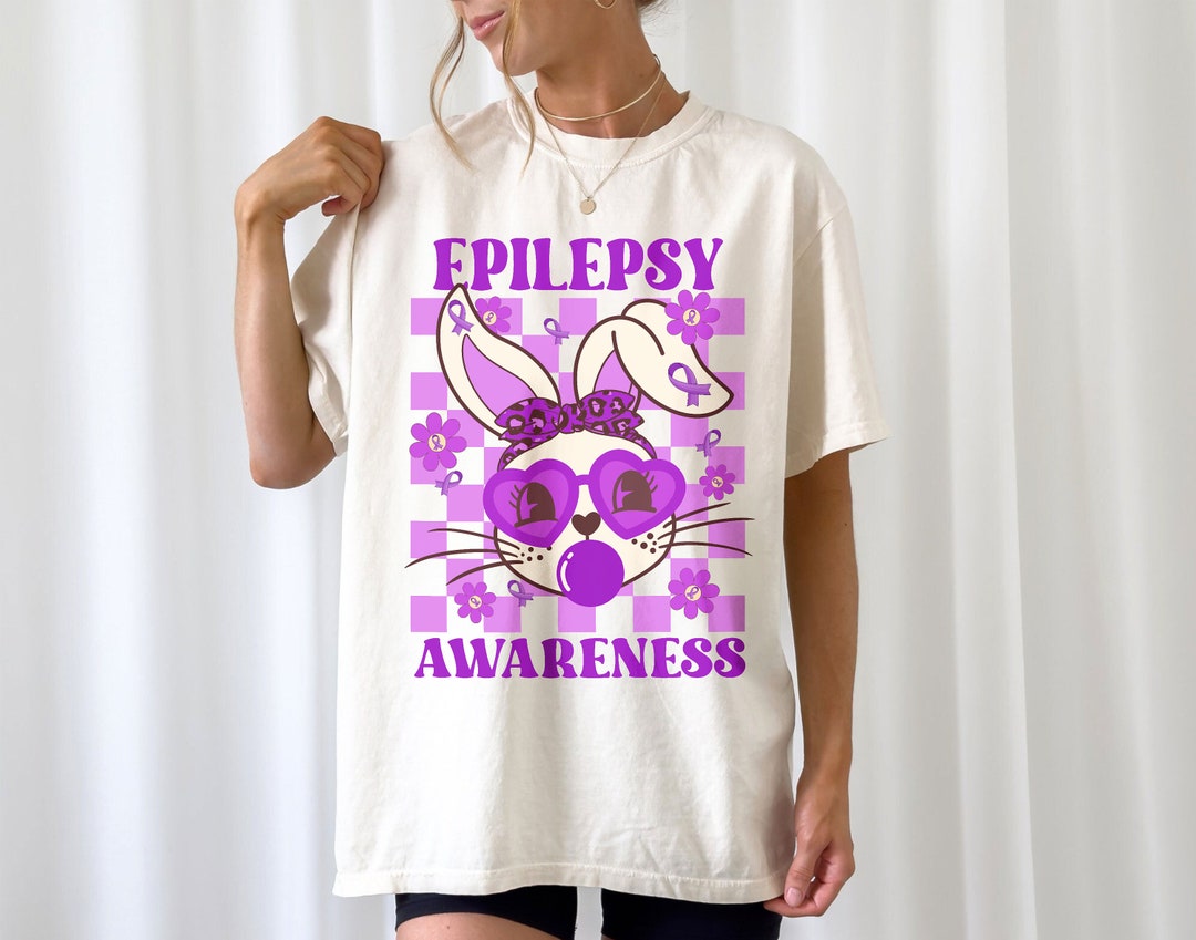 Bunny Epilepsy Awareness Shirt Cute Epilepsy T-shirt, Epilepsy Fighter ...