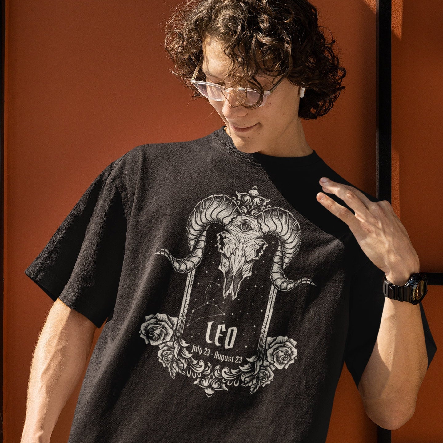 Gothic Zodiac T-shirt Leo Leo Zodiac Men's Shirt / Unisex Goth T Shirt ...