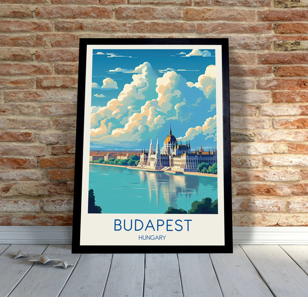 Budapest Travel Poster Budapest Poster Budapest Art - Etsy