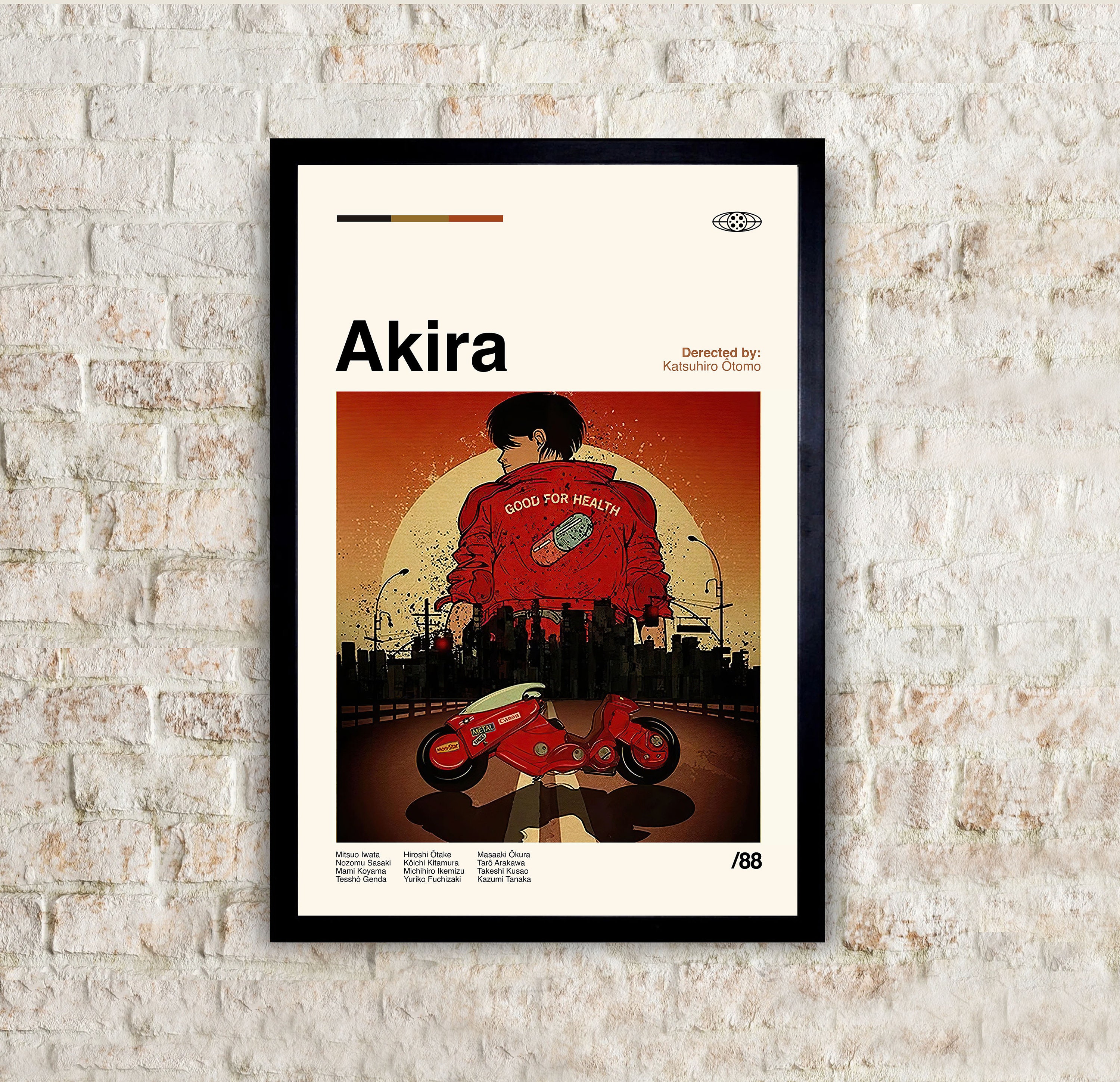 Akira 1988 Movie Poster - Retro Anime Poster Designed & Sold By ShahiKhan