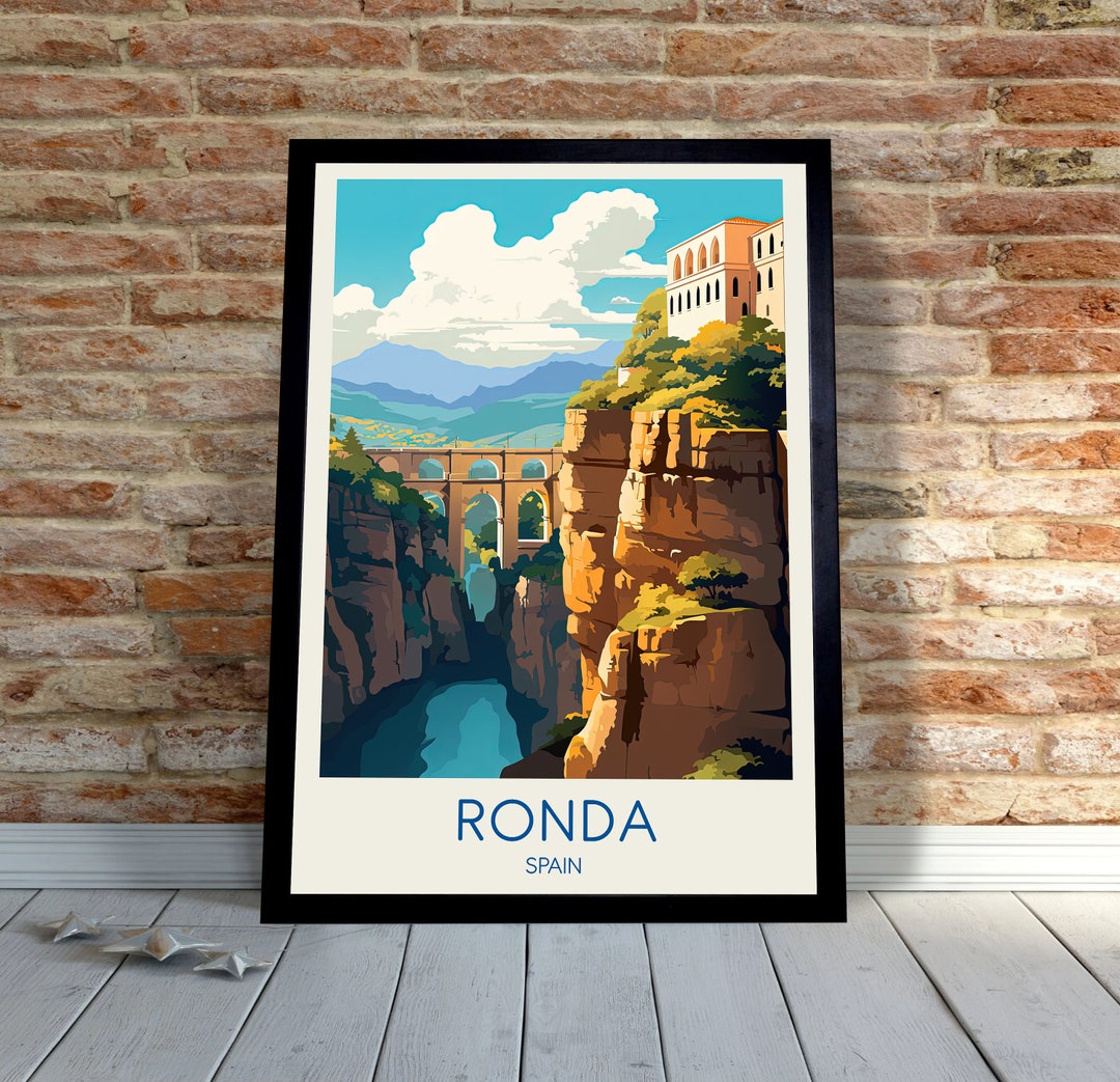 Ronda Travel Poster Ronda Poster Ronda Art Illustration - Etsy