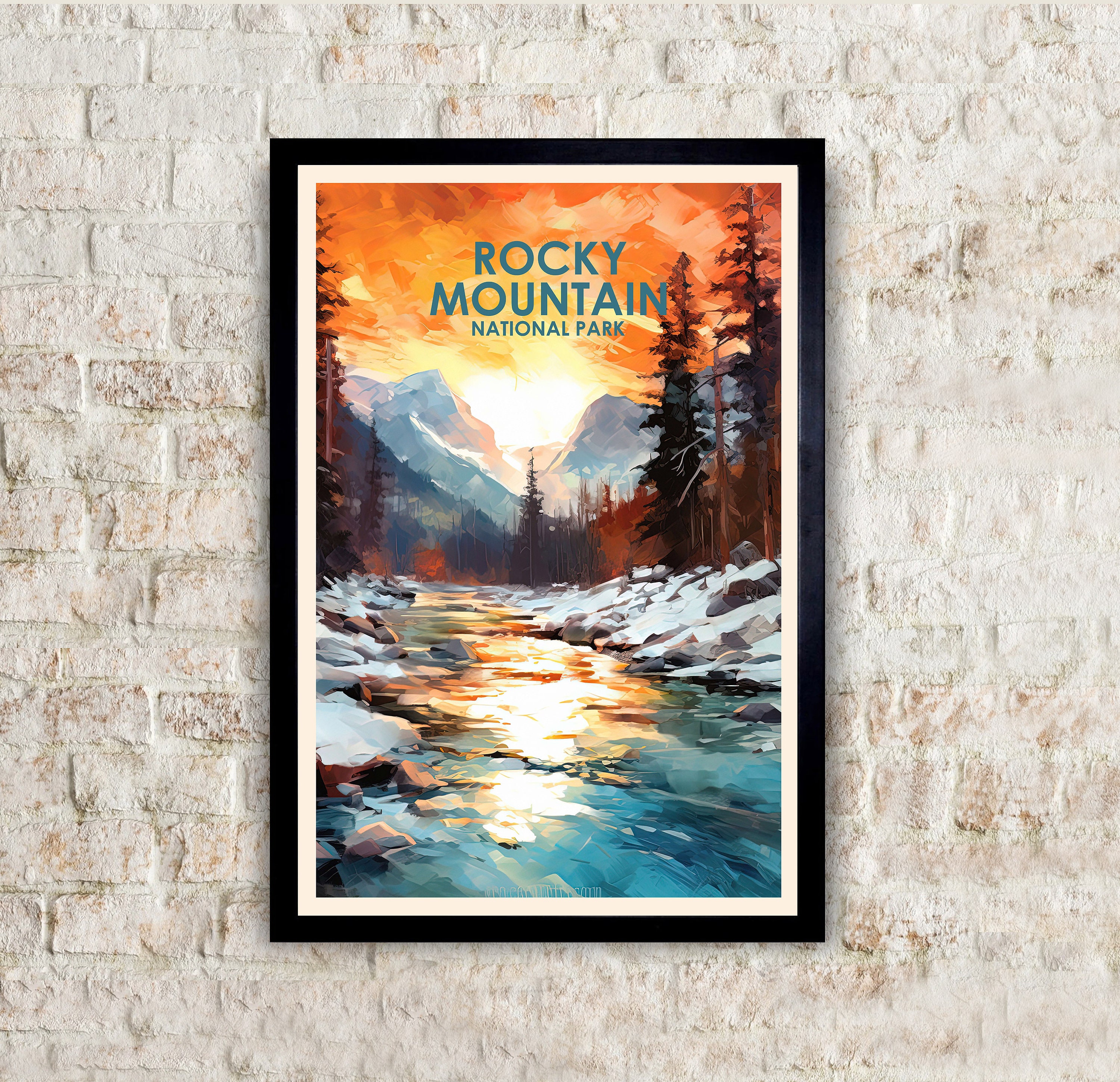 Rocky Mountain National Park Poster Rocky Mountain Poster - Etsy