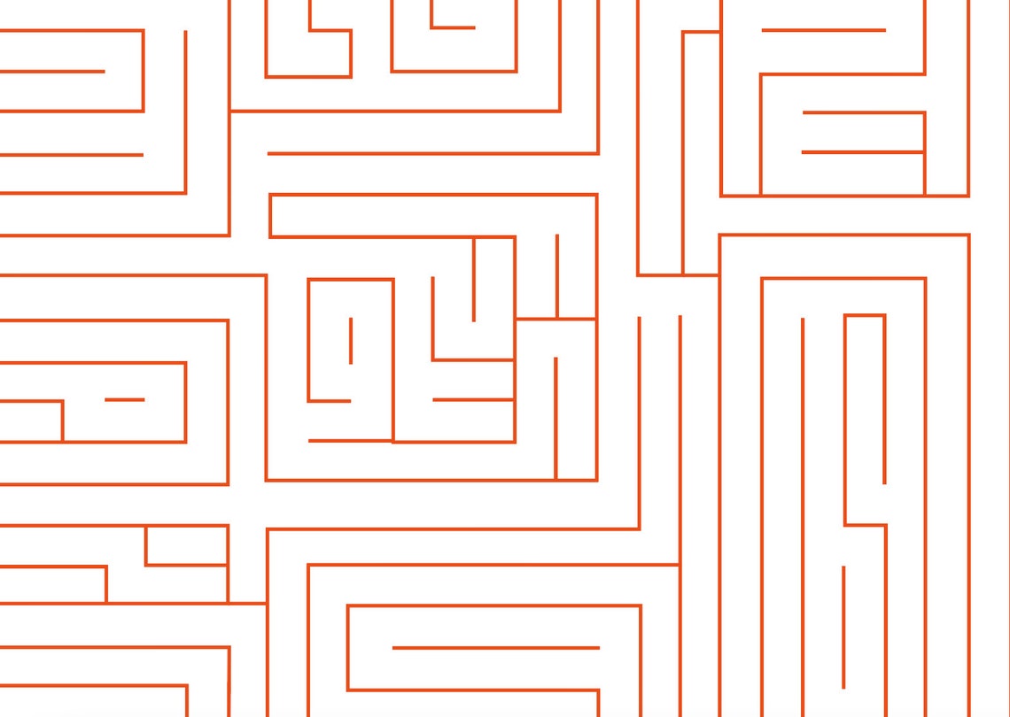 11 Mazes for Children & Adults -ORANGE EDITION-PRINTABLE - Etsy
