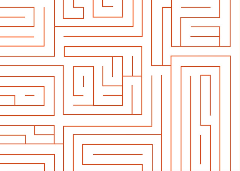 11 Mazes for Children & Adults -ORANGE EDITION-PRINTABLE - Etsy