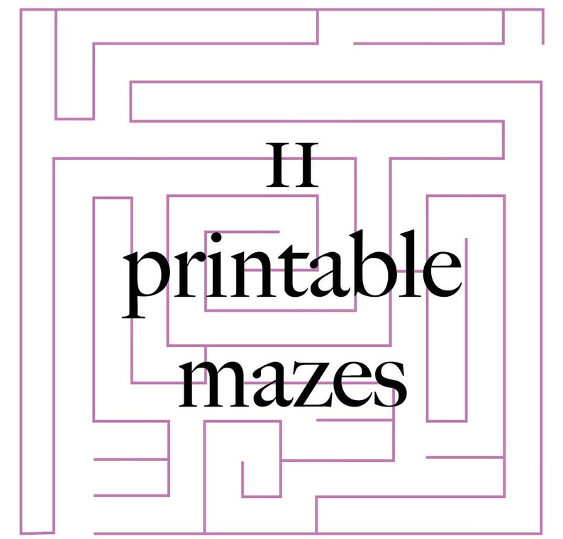 11 Mazes for Children & Adults -ORANGE EDITION-PRINTABLE - Etsy