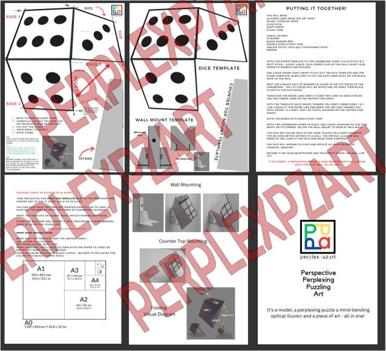Optical Illusion Reverse Perspective Puzzle/model/wall Art - Etsy