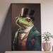 Printable "gentleman Frog", Digital Download, Printable Wall Art ...