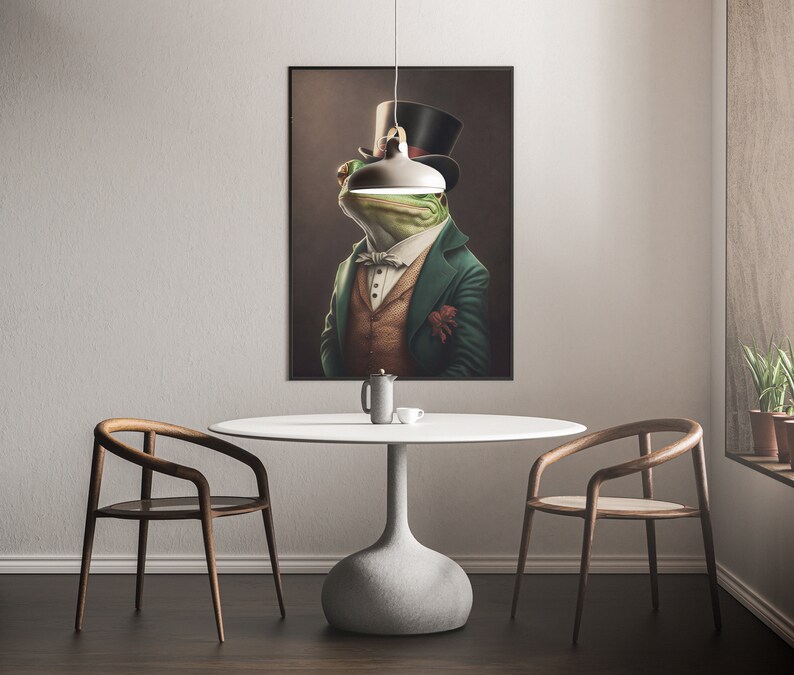 Printable "gentleman Frog", Digital Download, Printable Wall Art ...