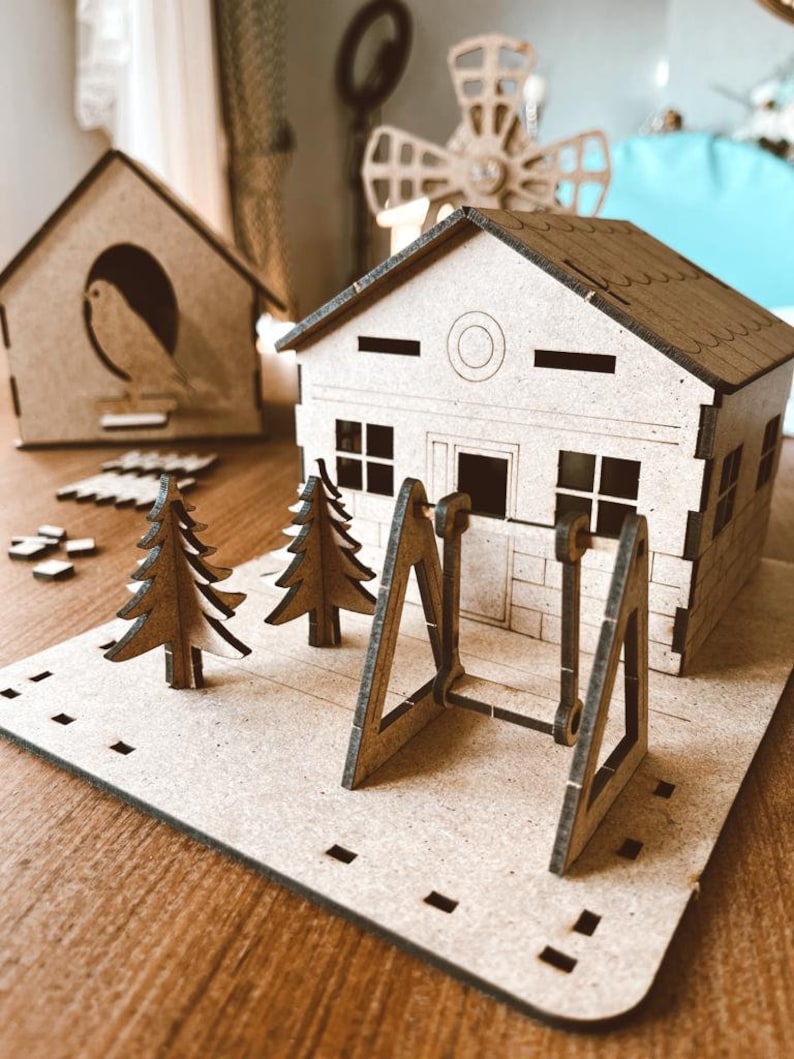 Diy Wooden House Toy - Etsy