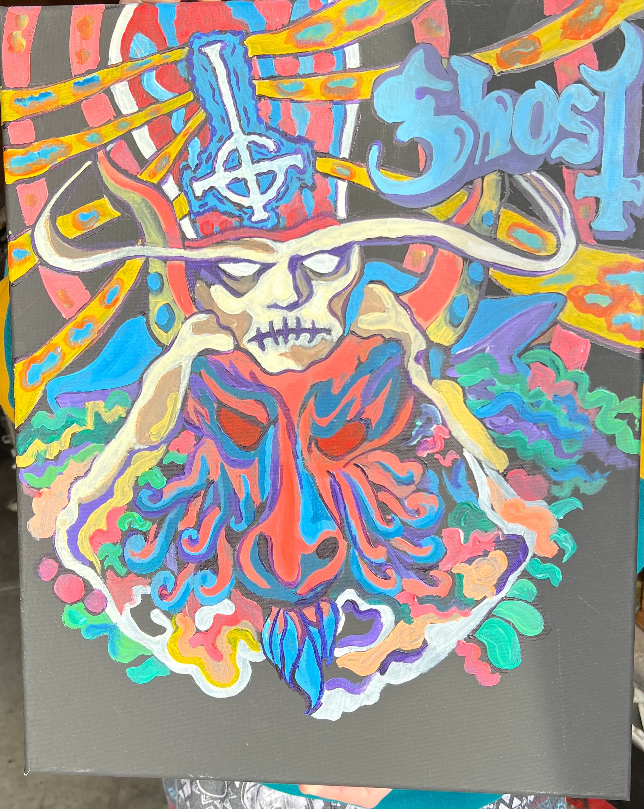Ghost Mary on a Cross Album Cover Painting - Etsy