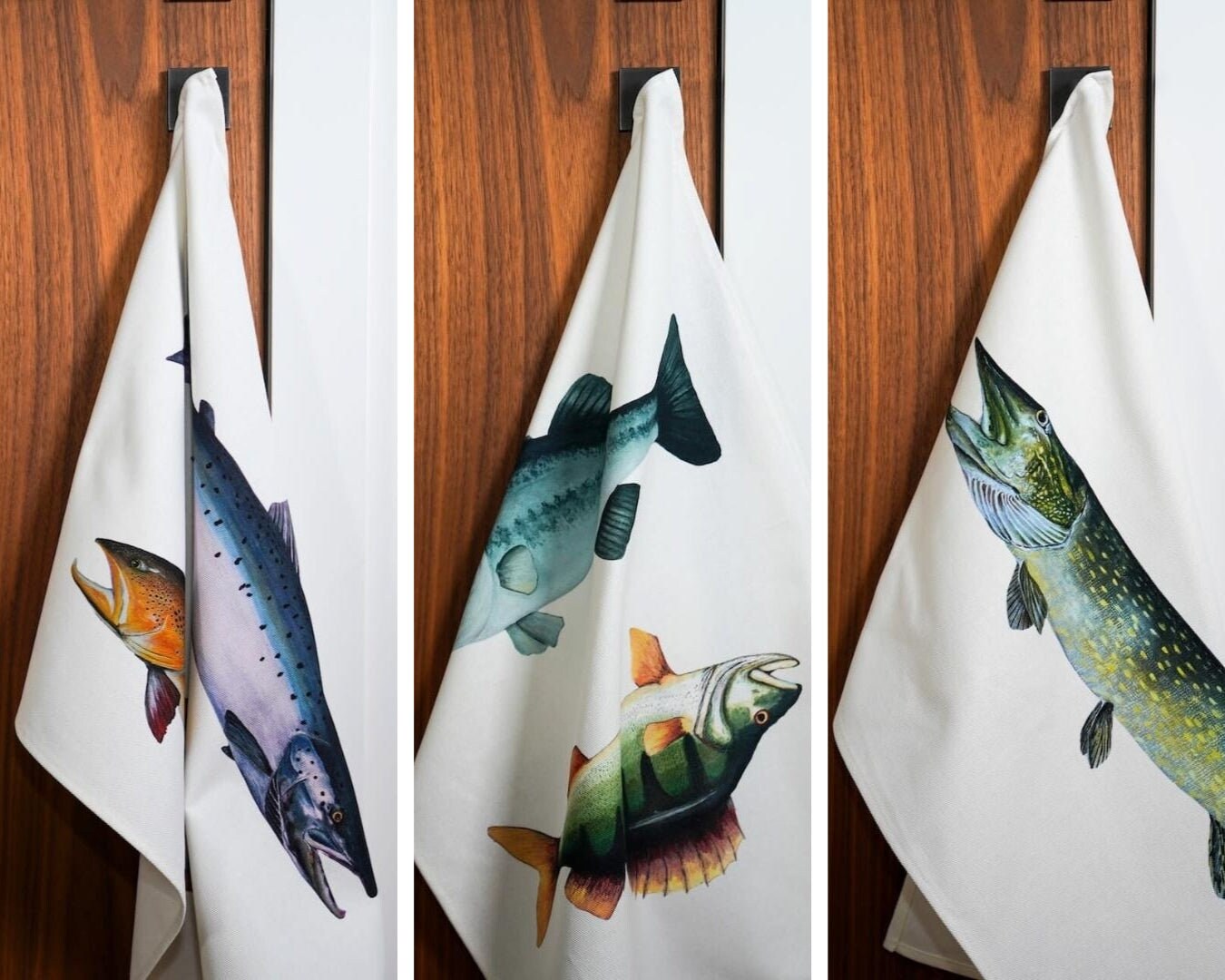 Kitchen Towels Made in France: Set of 3 Printed 100% Cotton Tea Towels ...