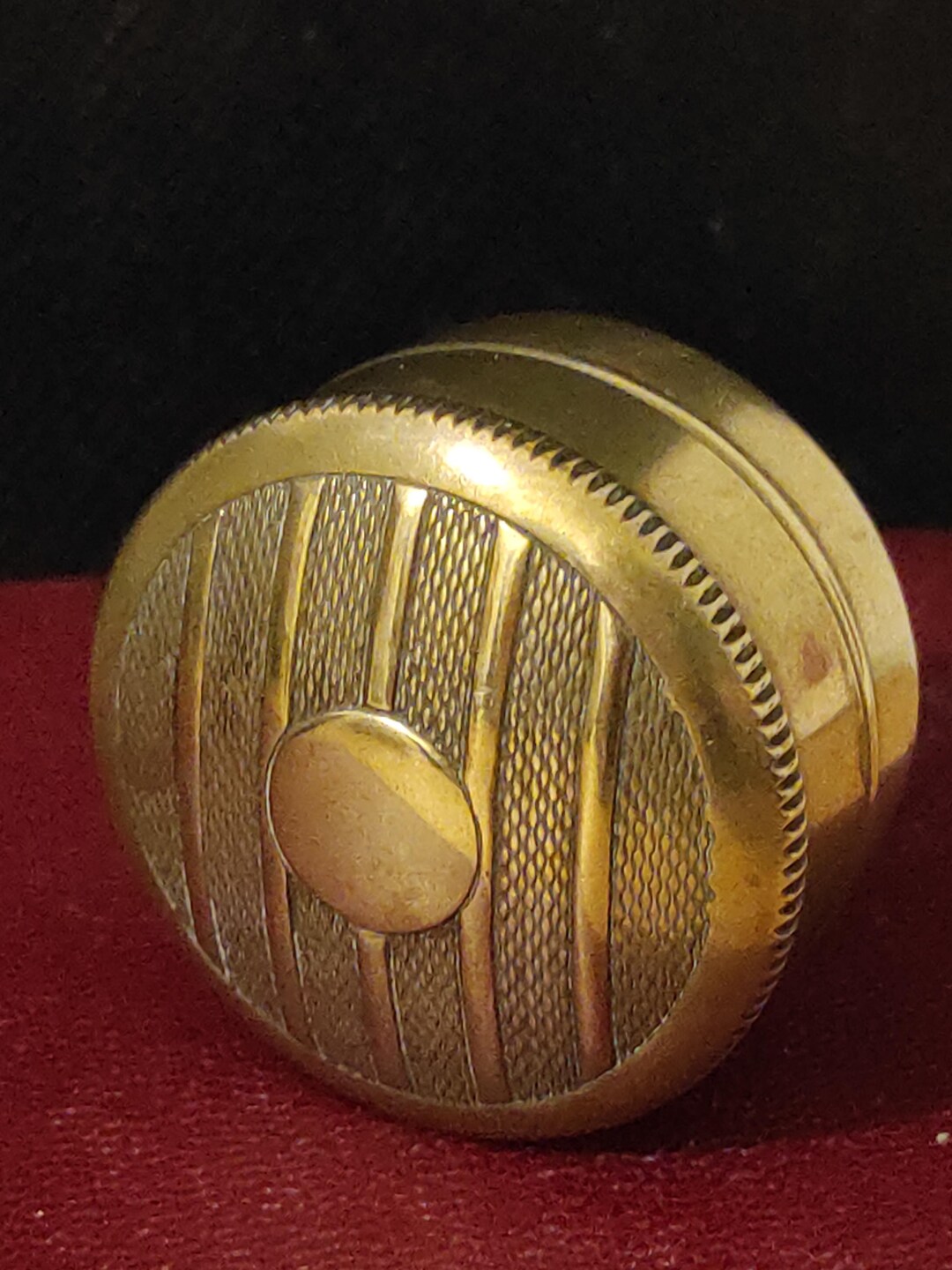 Vintage Powder Puff Tin, Brass With Internal Mirror. - Etsy