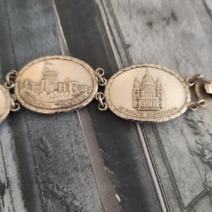 Vintage London Landmarks Silver Link Bracelet - Etsy
