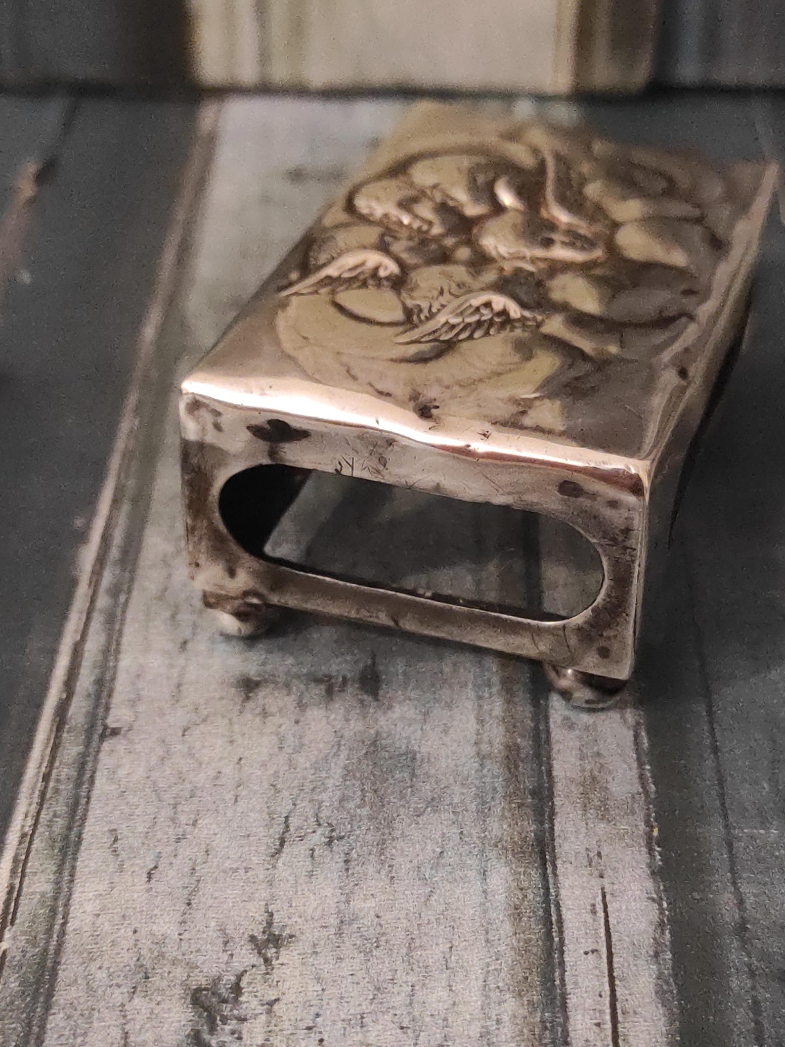 Antique Matchbox Cover, Reynolds Angels,silver, on Feet,makers Mark ...