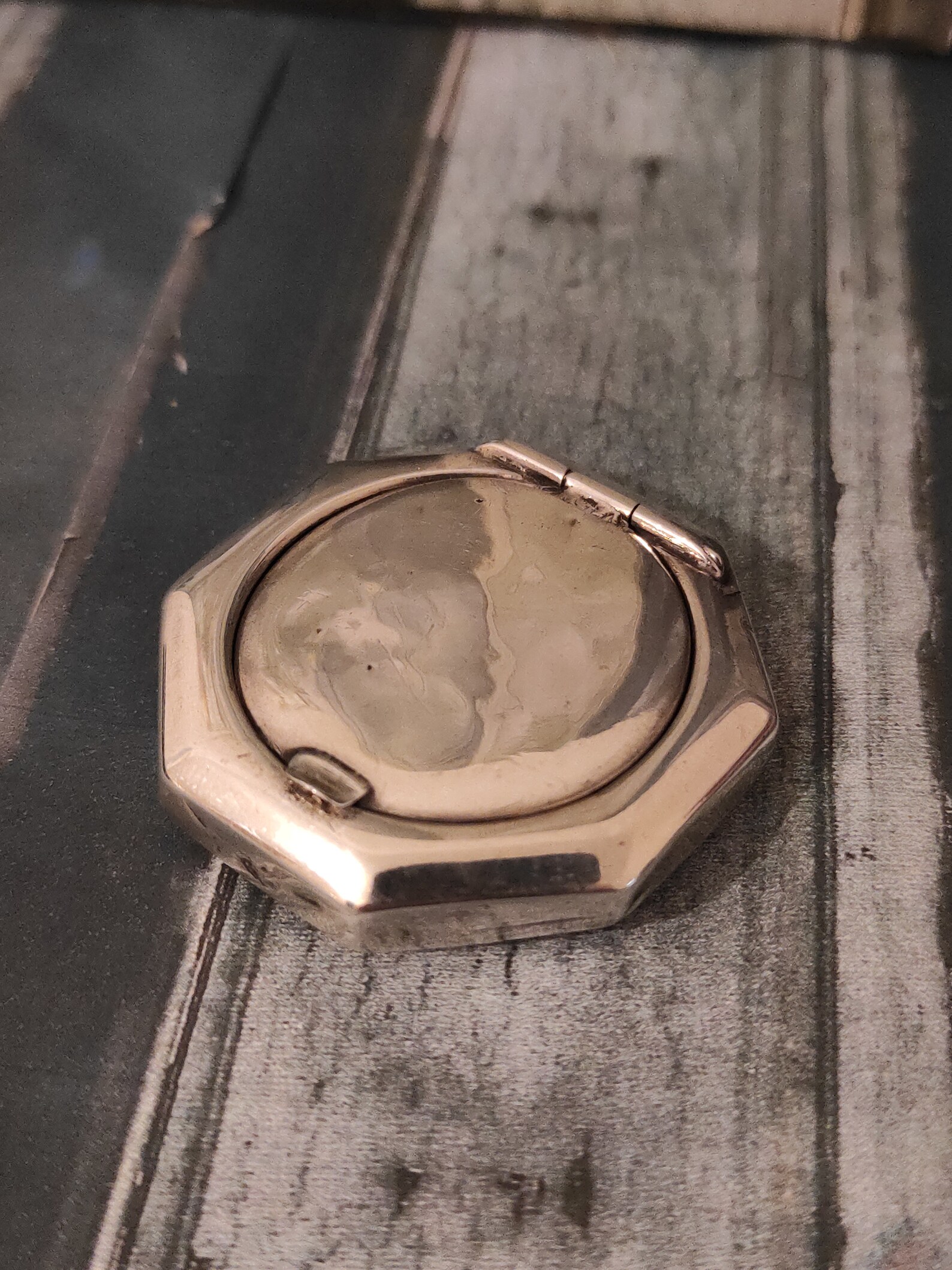 Antique Pill Box, Silver Octagonal Shape. - Etsy