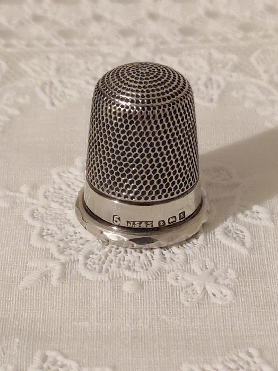 Antique Thimble,notion,silver,size 5, James Swan & Son, Birmingham ...