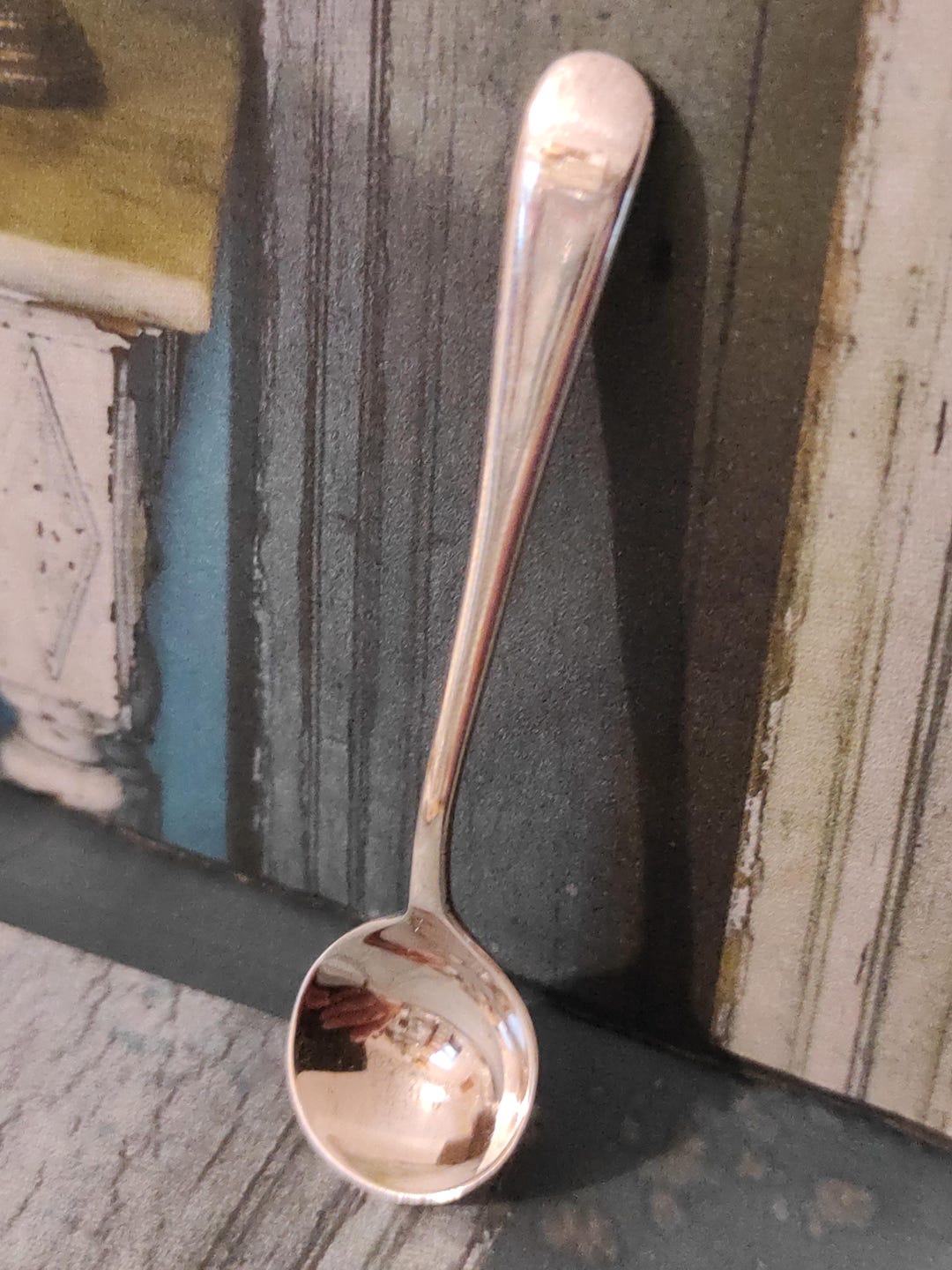Antique Salt / Powder Spoon,silver, Hallmark T.S, 1932. - Etsy
