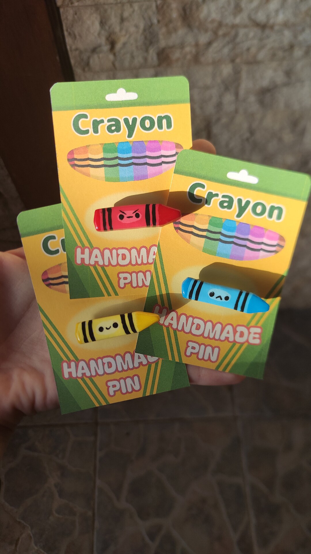 Handmade Crayon Pins - Etsy