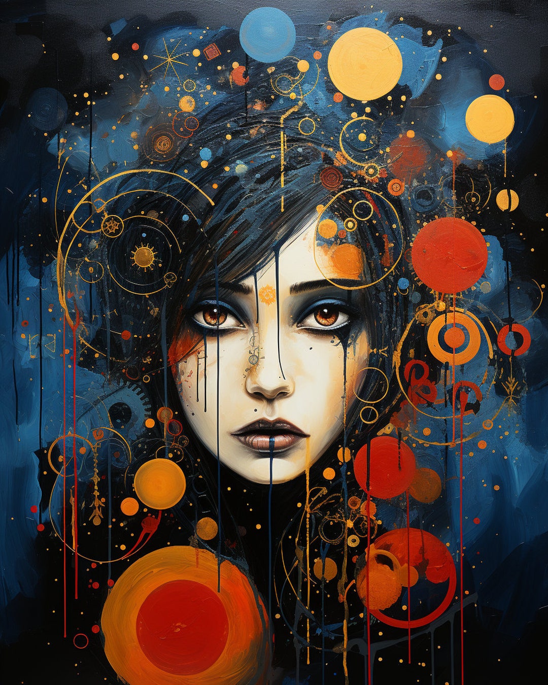 Abstract Emotions Symbolism Canvas Art Vibrant Colors & - Etsy