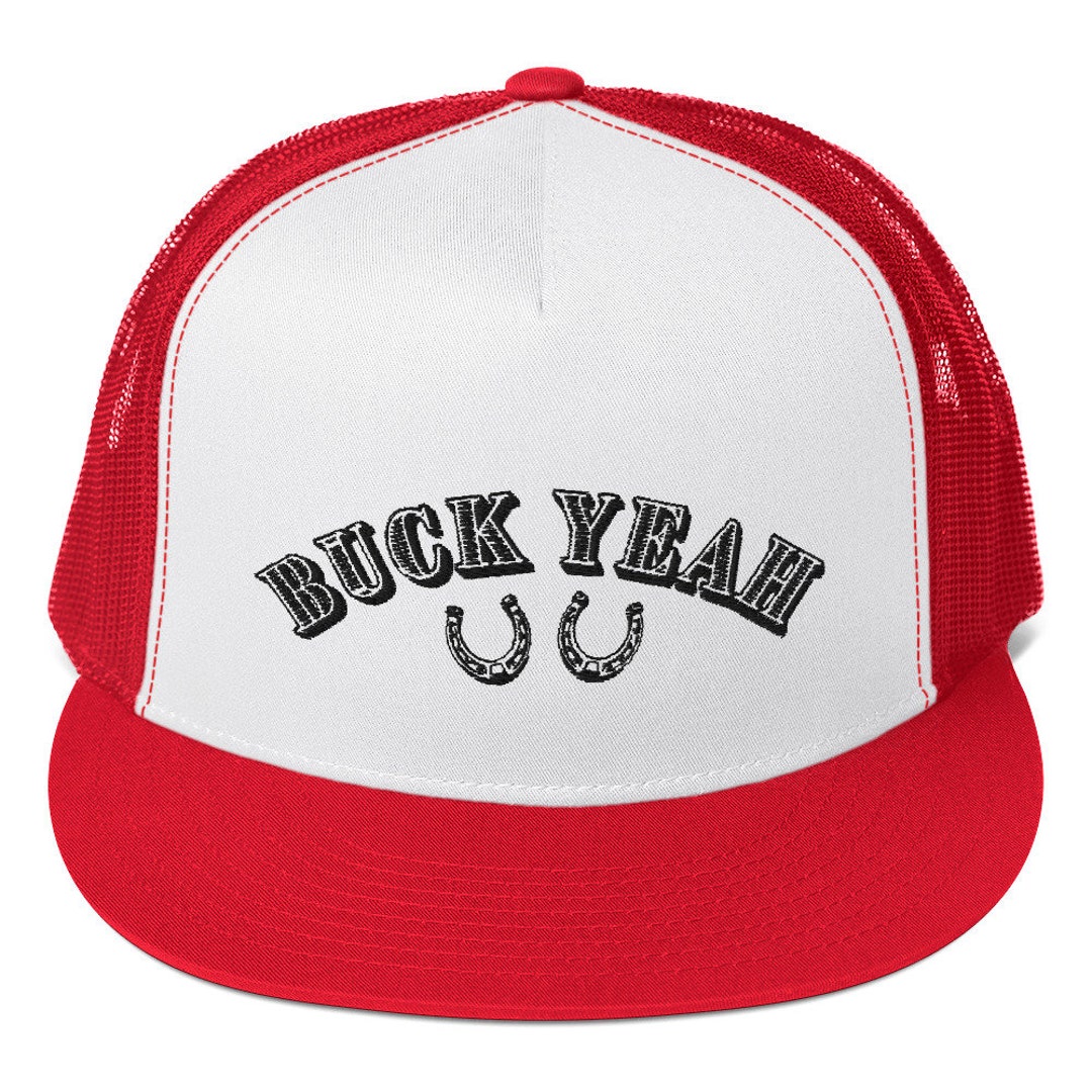Buck Yeah & Horse Shoes Trucker Cap - Etsy