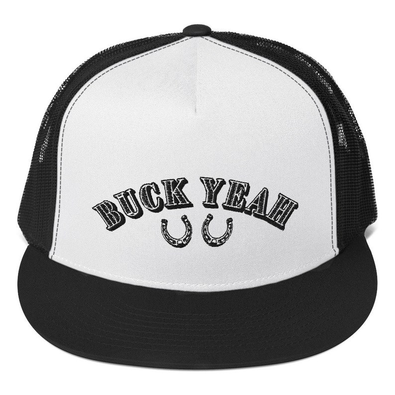 Buck Yeah & Horse Shoes Trucker Cap - Etsy