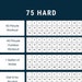 75 Hard Tracker, PRINTABLE 75 Hard Journal, Daily Tracker, Vertical ...