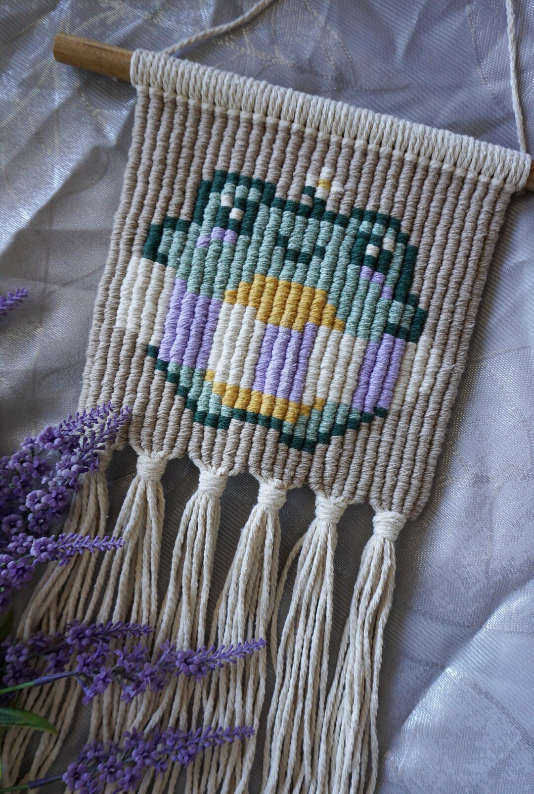 Cute Frog Macrame Wall Hanging, Animal Frog Pixel Art for Kids, Kids ...