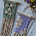 Macrame Pixel Art Wall Hanging, Pixel Flower Pattern Wall Decor Macrame ...