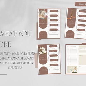 Printable Planner, Affirmation Planner, 7 Days Affirmations, Everyday ...