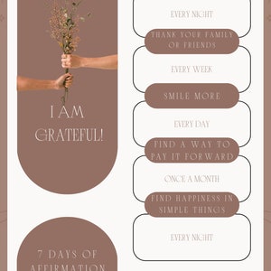 Printable Planner, Affirmation Planner, 7 Days Affirmations, Everyday ...