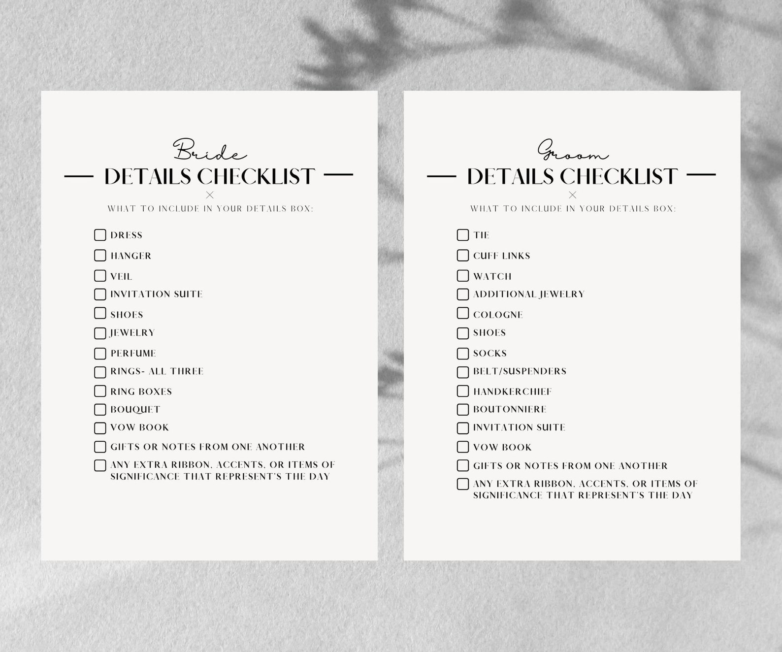 Bride & Groom Wedding Details Checklist, Wedding Checklist Template ...
