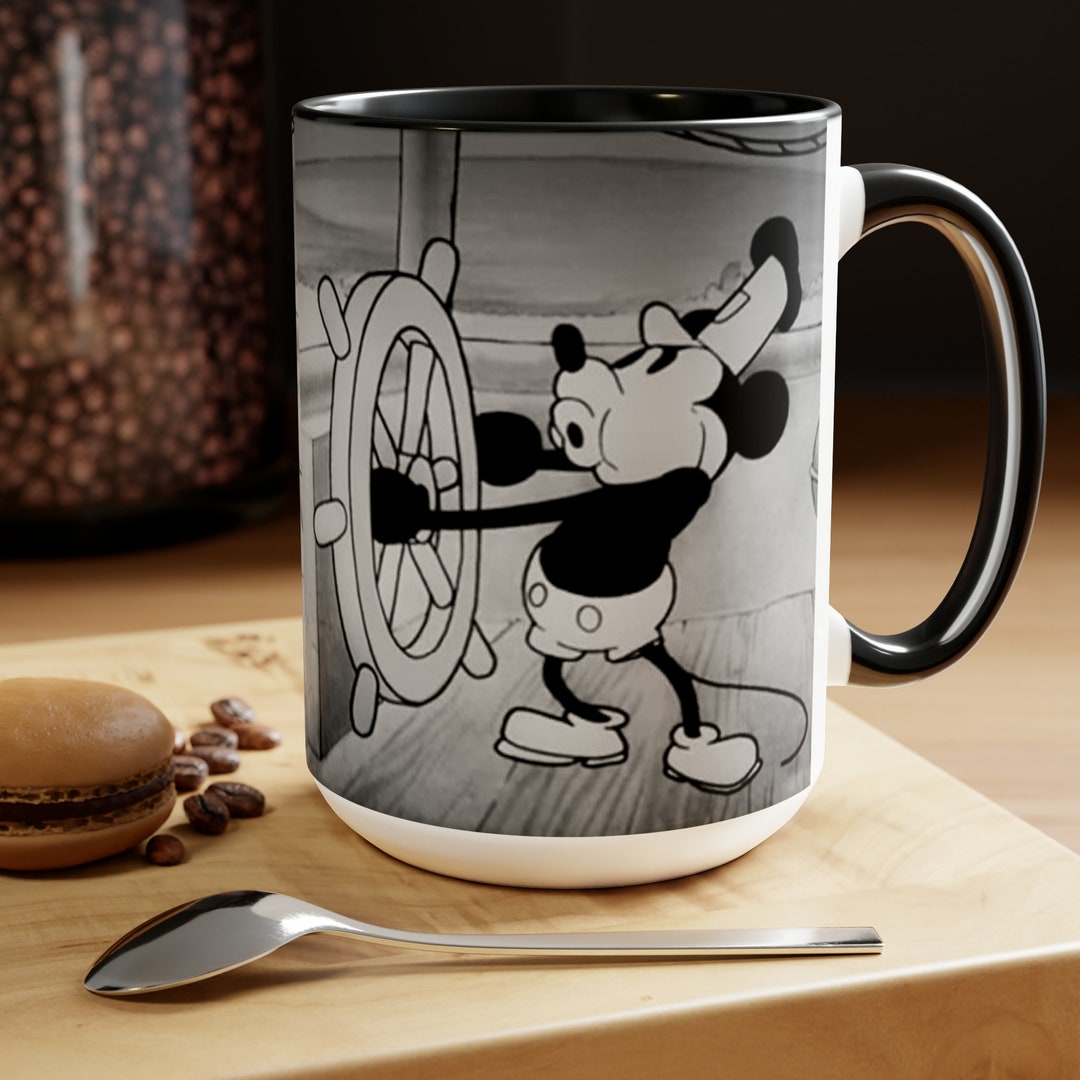 15 Oz, Steamboat Willie Whistling Two-tone Coffee Mug - Etsy