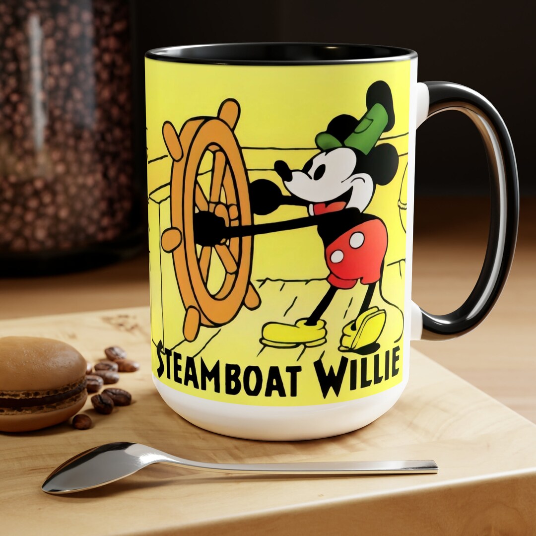 15 Oz, Steamboat Willie Colorized Yellow Two Tone Mug - Etsy