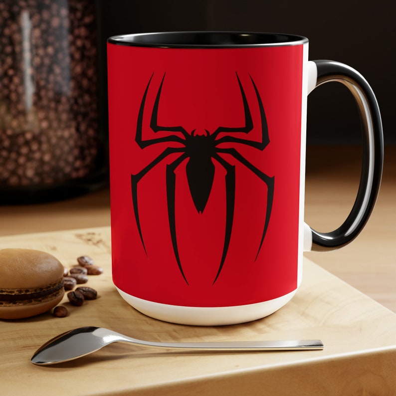 15 Oz, Spiderman Logo Two-tone Coffee Mugs - Etsy