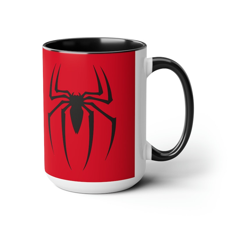 15 Oz, Spiderman Logo Two-tone Coffee Mugs - Etsy