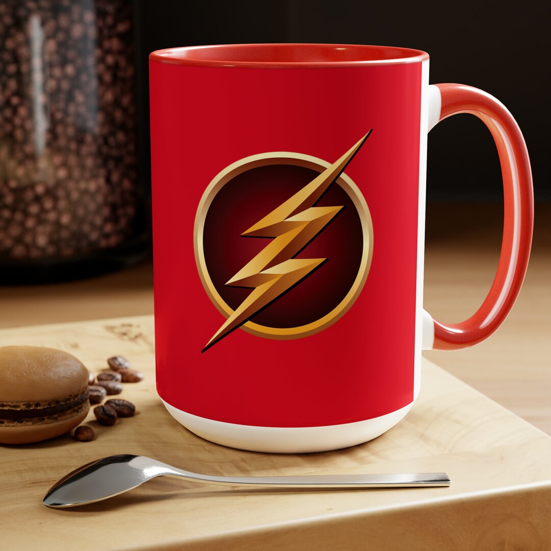 15 Oz, Flash Logo Two-tone Coffee Mugs - Etsy
