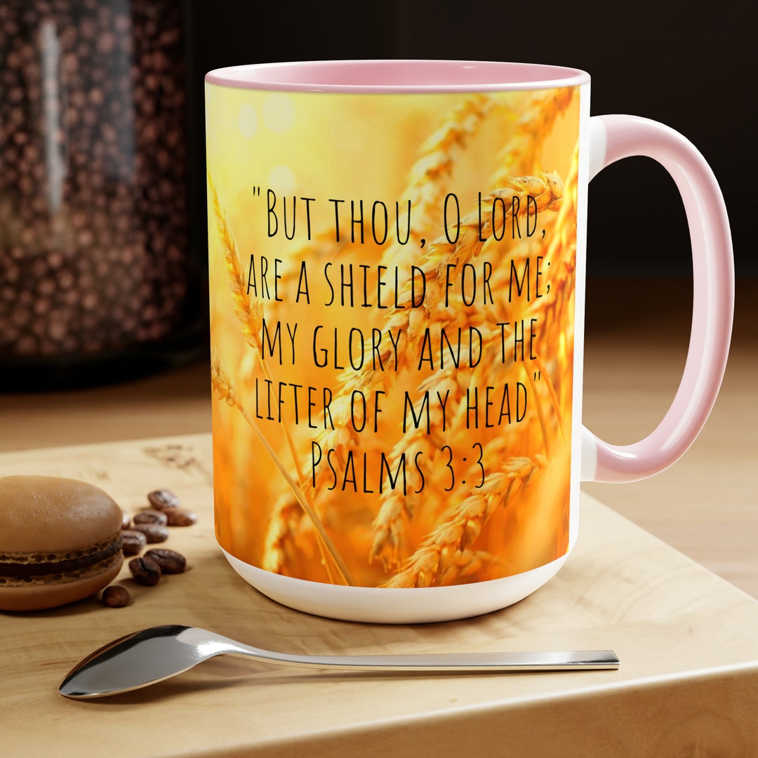 15 Oz, "psalms 3:3" Two-tone Coffee Mugs - Etsy