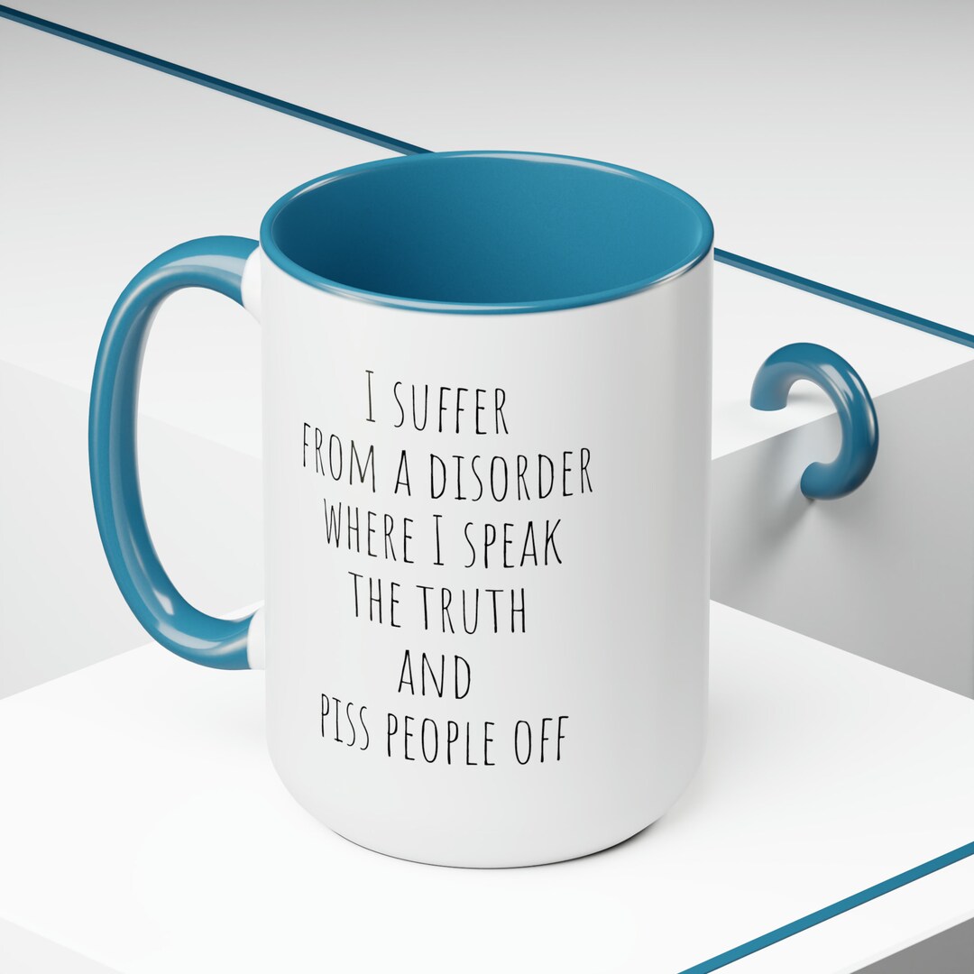 15 Oz, "speak the Truth" Two-tone Coffee Mugs - Etsy